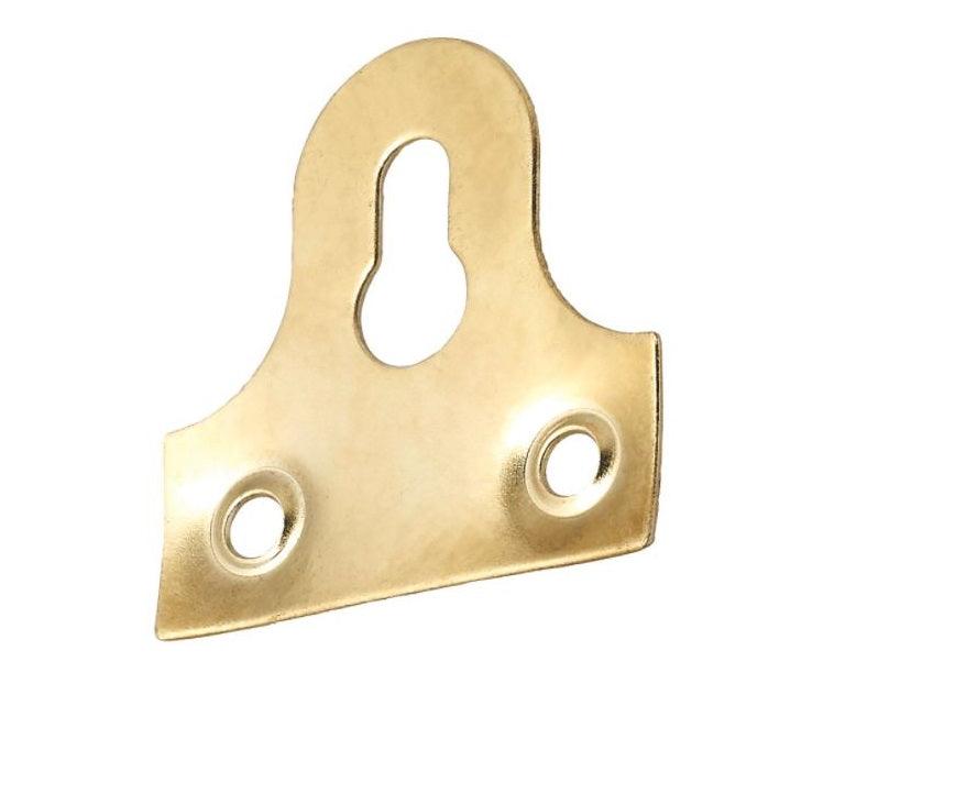 Mirror Plate Electro Brass Slotted Mirror Hanging Plate 50mm Pack Of mirror-plate-electro-brass-slotted-mirror-hanging-plate-50mm-pack-of