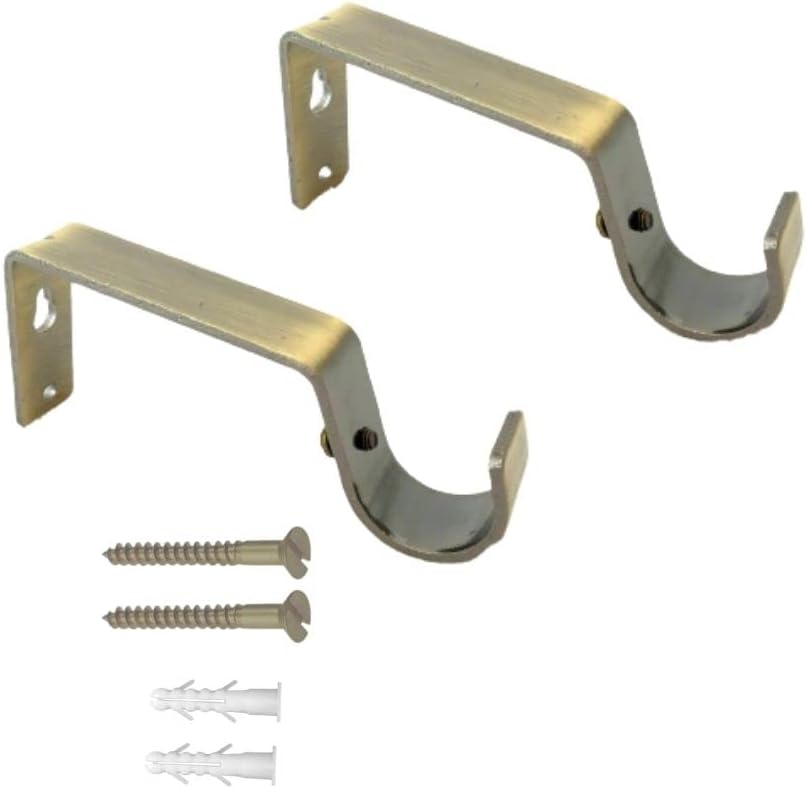 Curtain Rod Brackets – Wall Mount Rod Supports for 19mm & 28mm Poles ...
