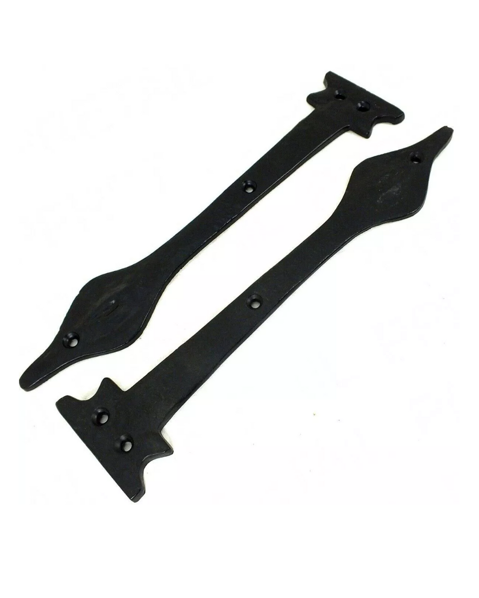 Decorative Dummy Hinges – Black Wrought Iron Fake Hinges for Doors, Ga ...