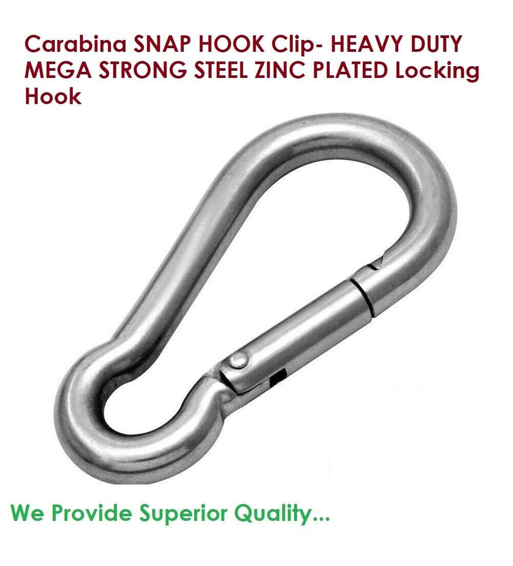 Bright Zinc Plated Snap Hooks – Sizes M4 to M10 – Heavy Duty Clips ...