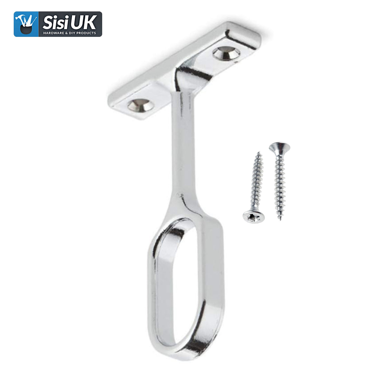 Oval Wardrobe Rail 30x15mm – Chrome Tube Bar with Fittings – Sisi (UK) Ltd