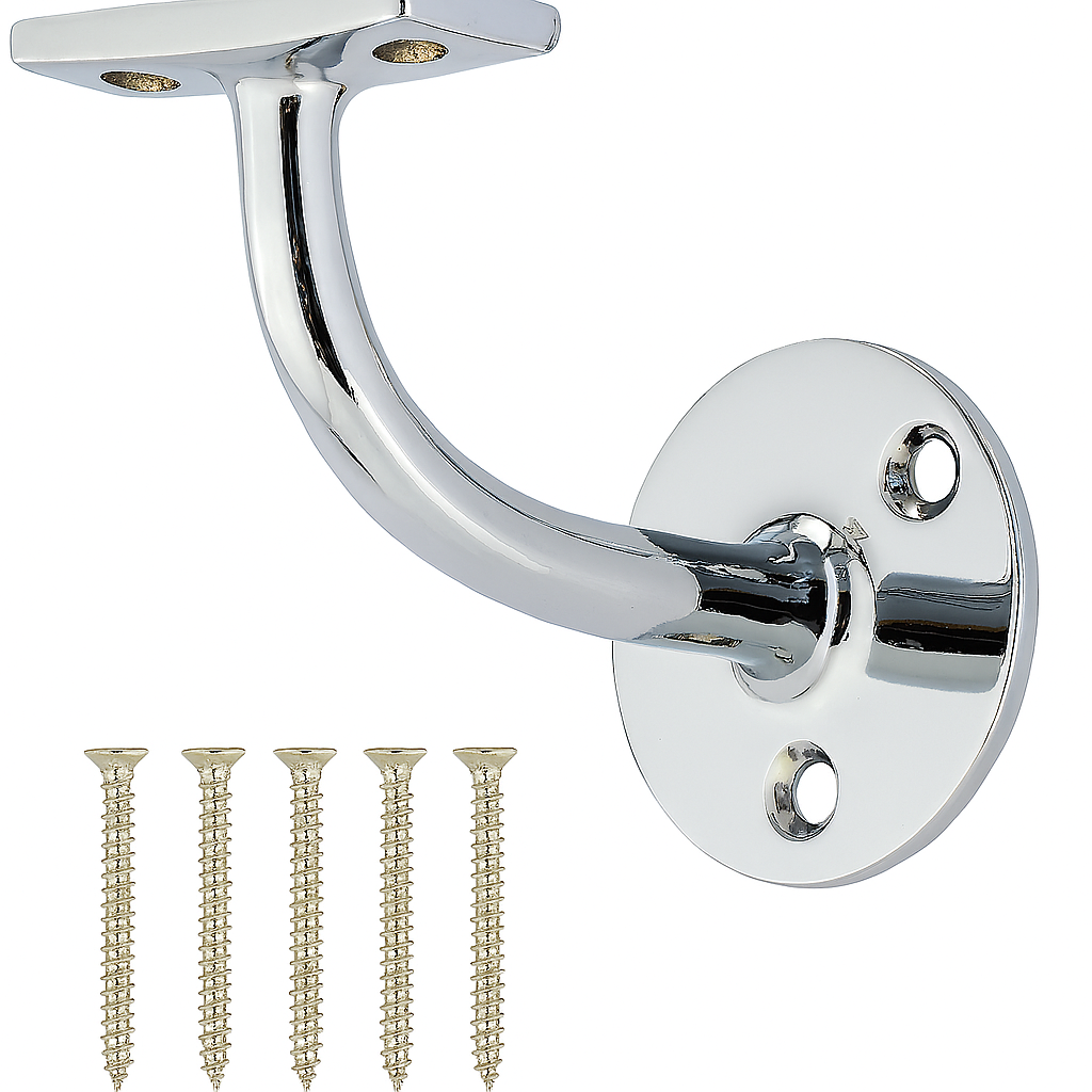 63mm Handrail Bracket – Chrome, Brass, Black & Satin – Heavy Duty ...