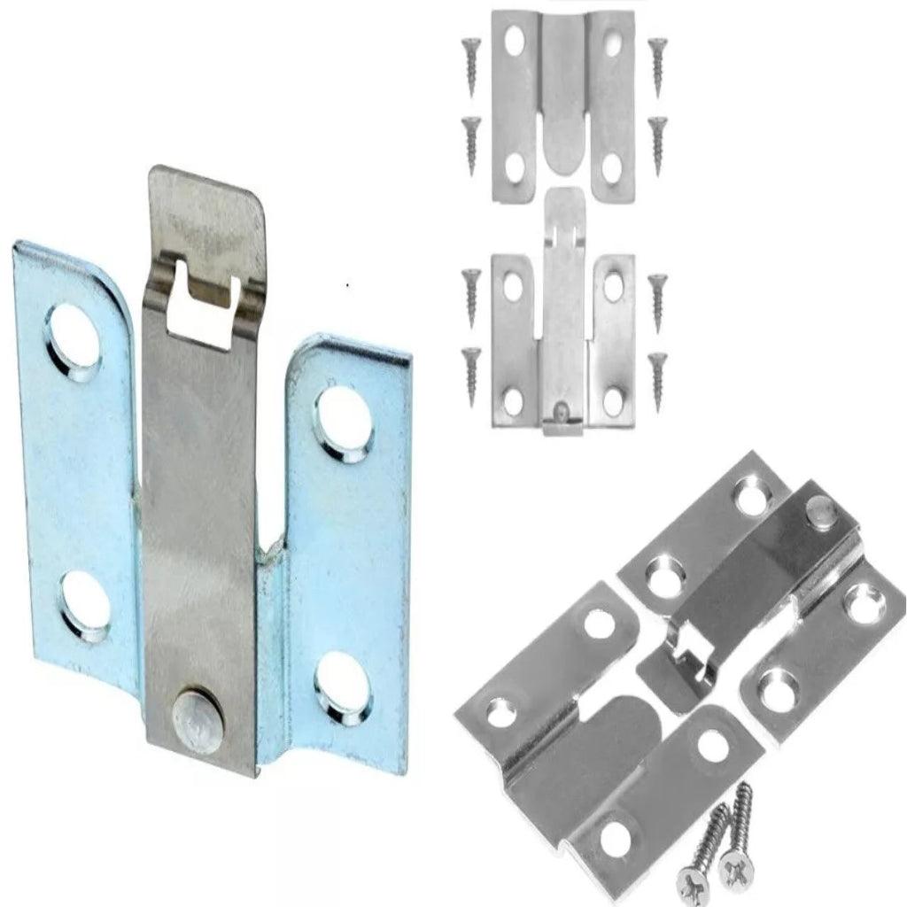 Flush Mount Brackets with Spring Lock – Secure Wall Hanging for Pictur ...