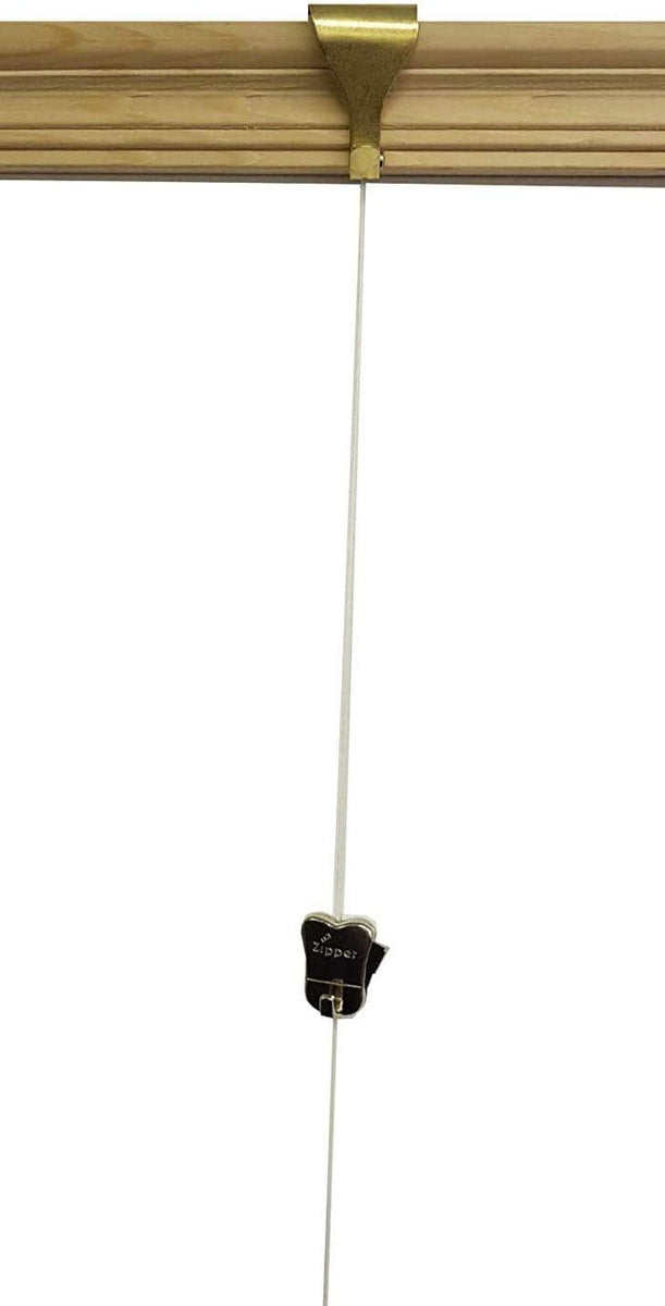 STAS Zipper Hook + Brass Moulding Hooks + Perlon (Nylon Clear Cable) T ...