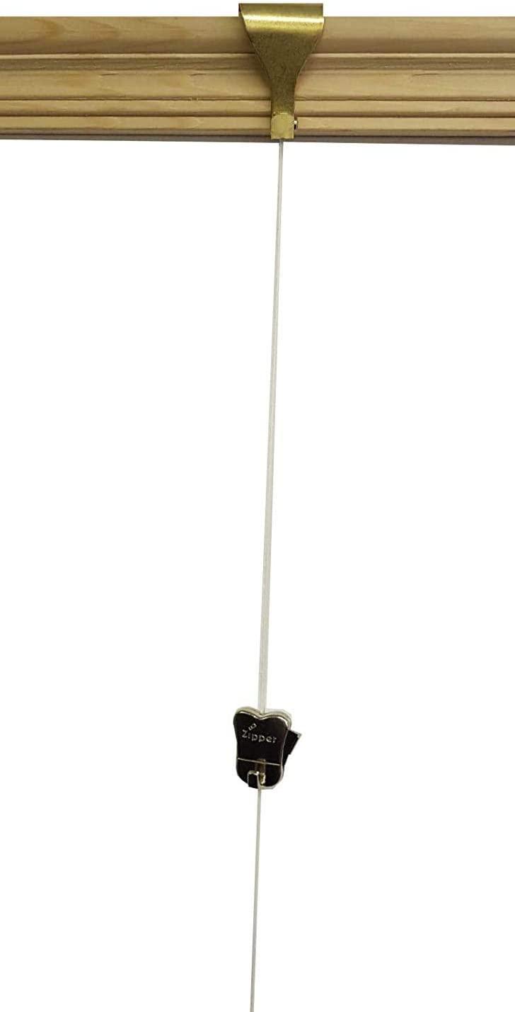 STAS Zipper Hook + Brass Moulding Hooks + Perlon (Nylon Clear Cable) T ...